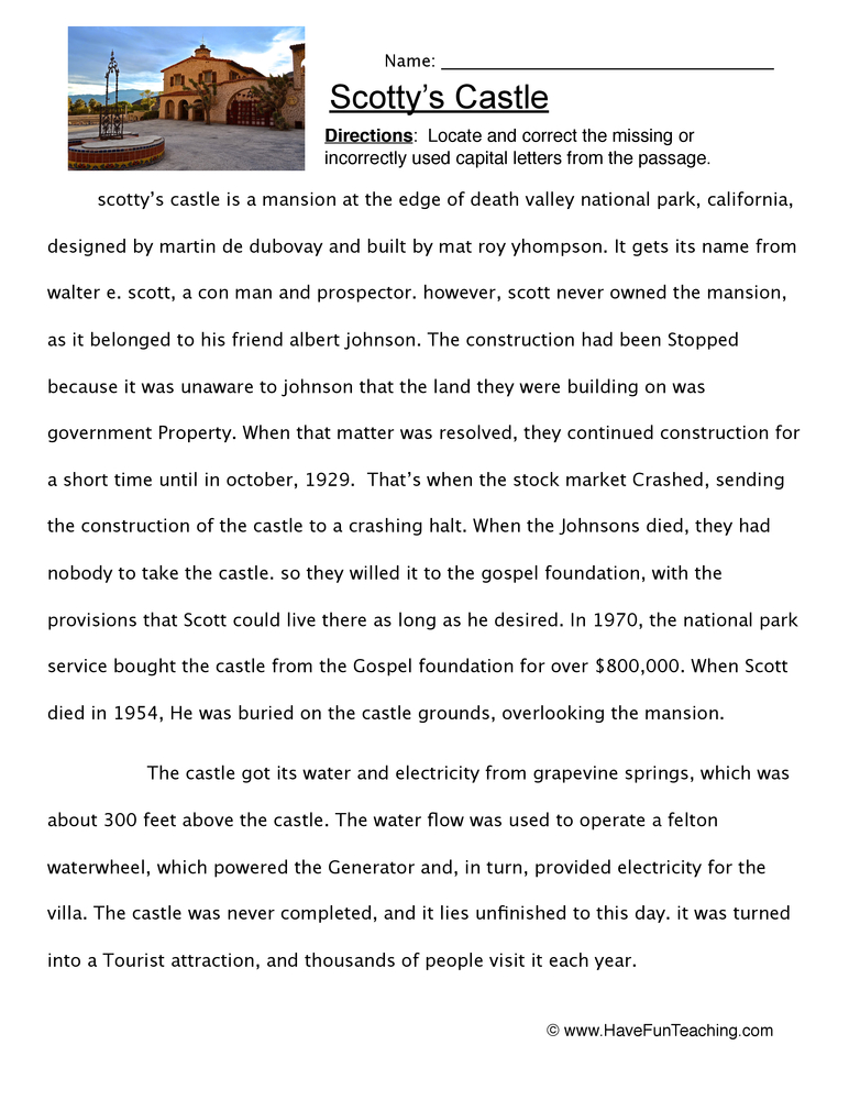 Capitalization Worksheets Have Fun Teaching Capitalization Worksheets Have Fun Teaching