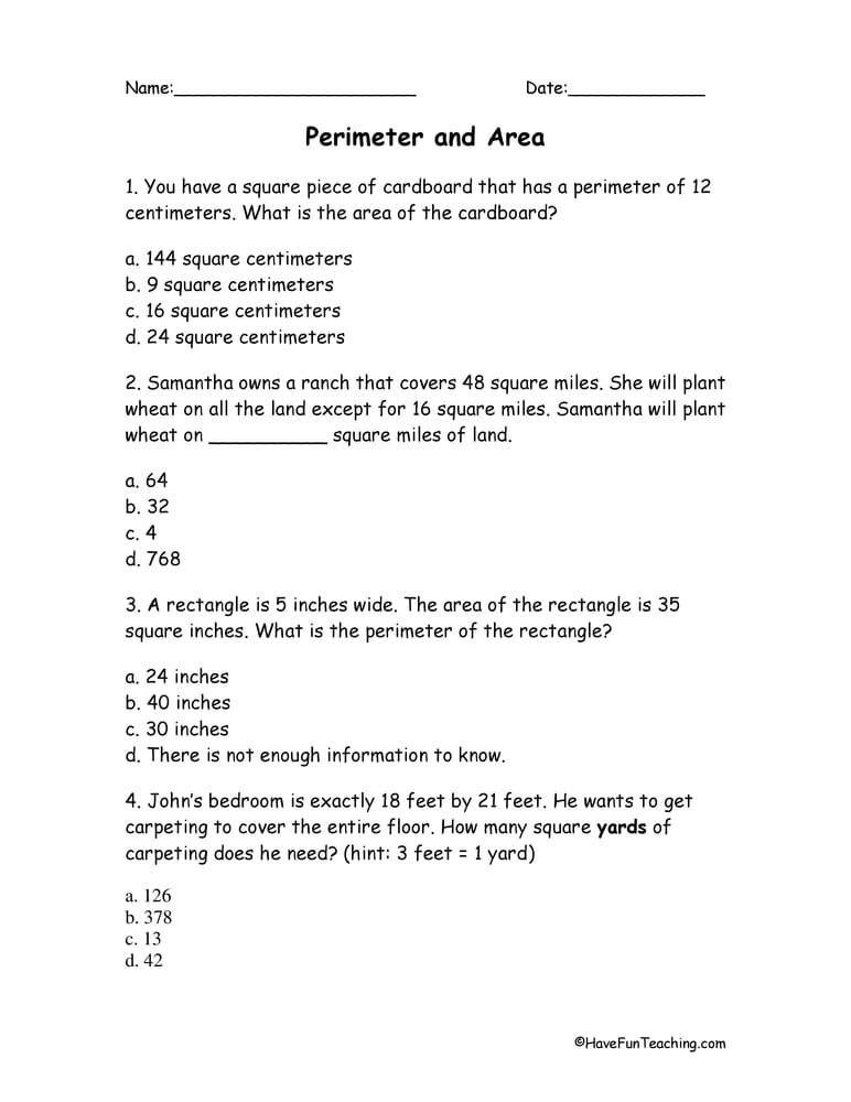Perimeter And Area Worksheet Have Fun Teaching perimeter-and-area-worksheet-have-fun-teaching
