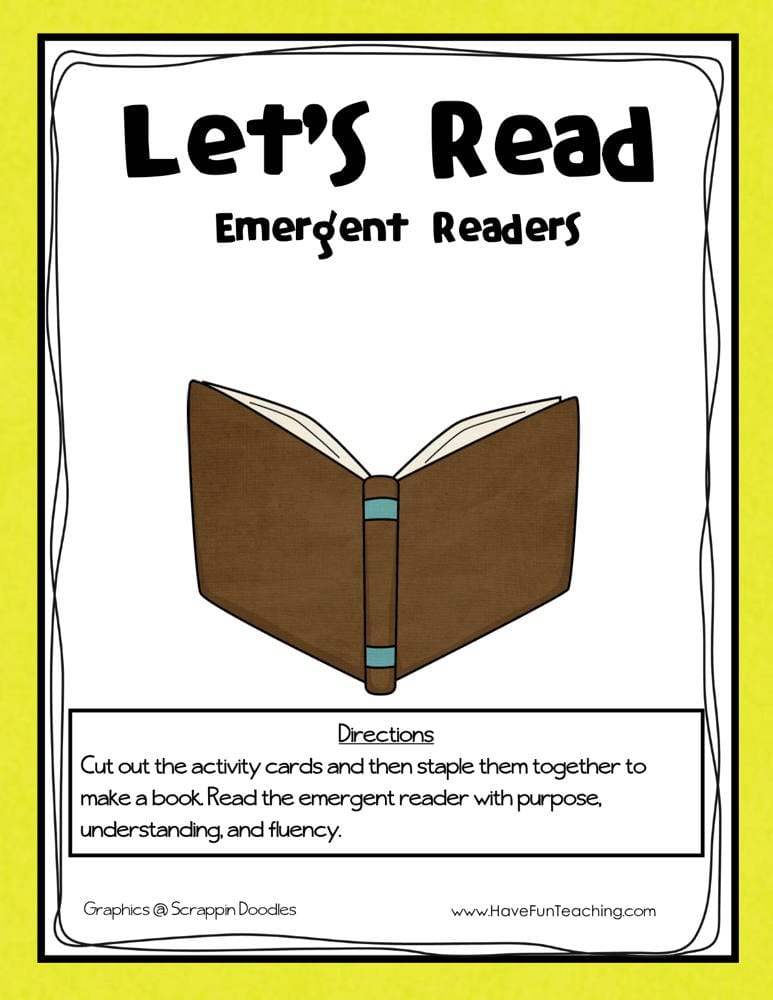 Let's Read Emergent Readers Activity - Have Fun Teaching