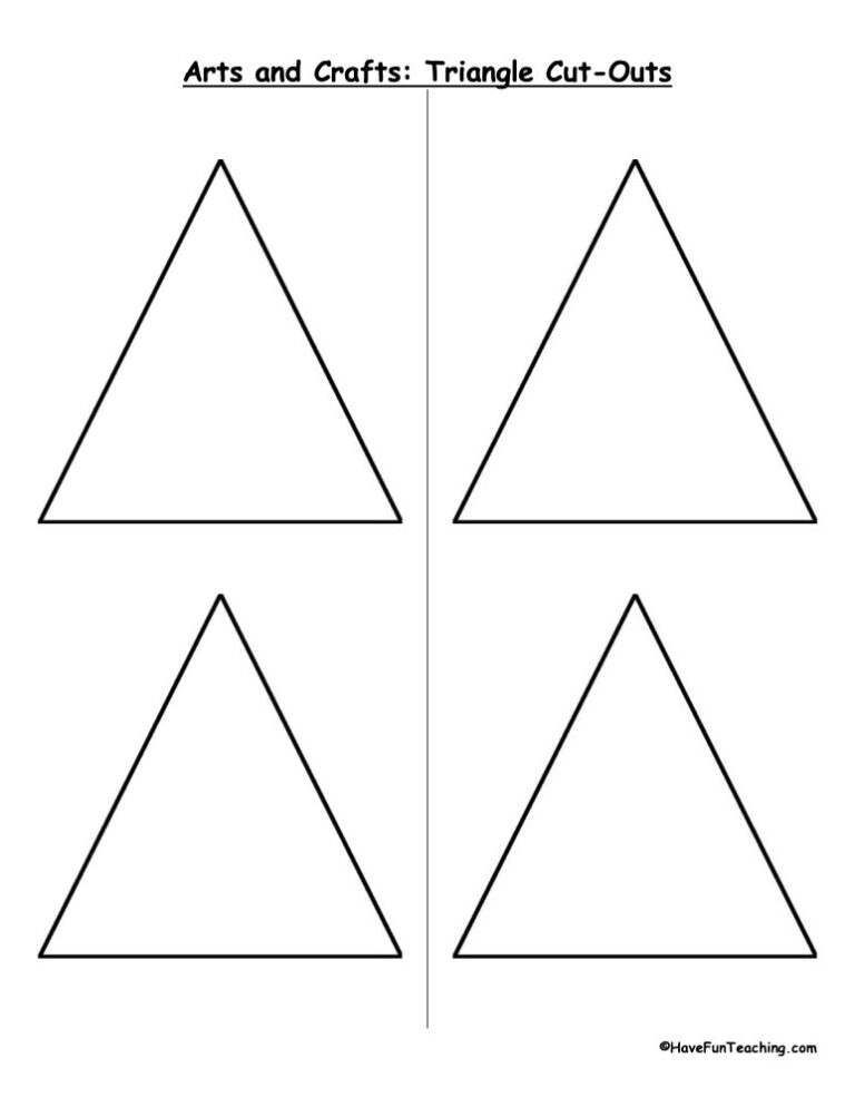 Triangle Cut Outs - Have Fun Teaching