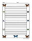 Butterfly Writing Paper - Have Fun Teaching