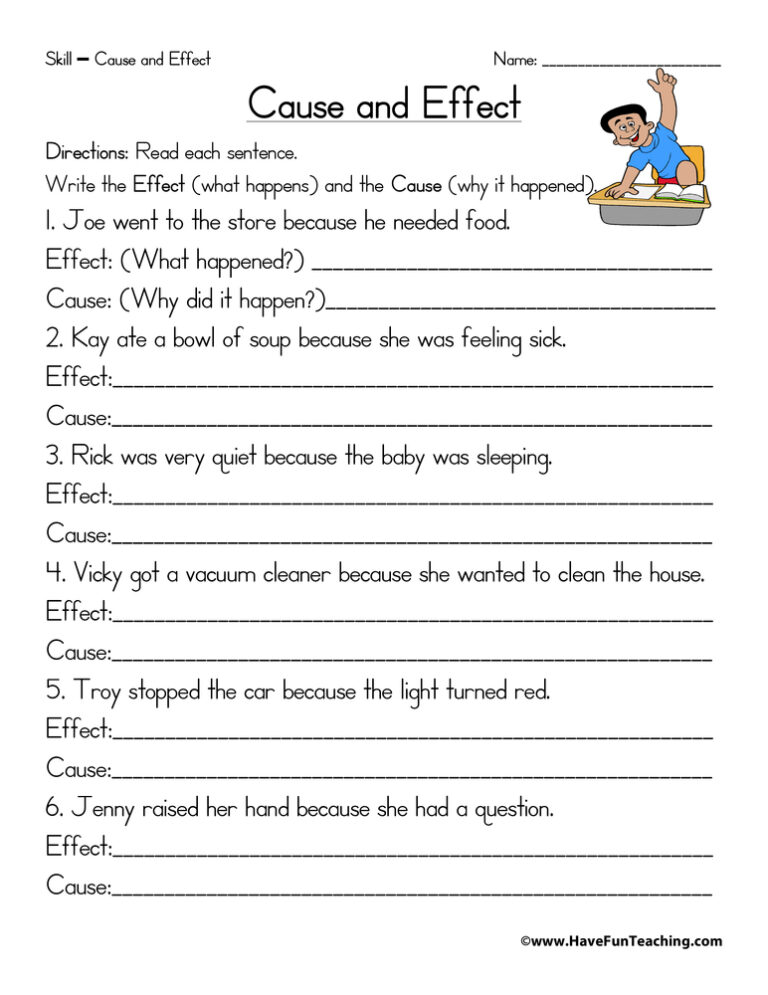 Write Cause And Effect Worksheet Have Fun Teaching Write Cause And Effect Worksheet Have Fun Teaching