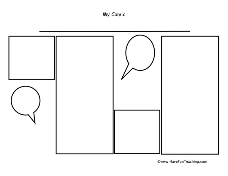 Comic Strip Worksheets - Have Fun Teaching