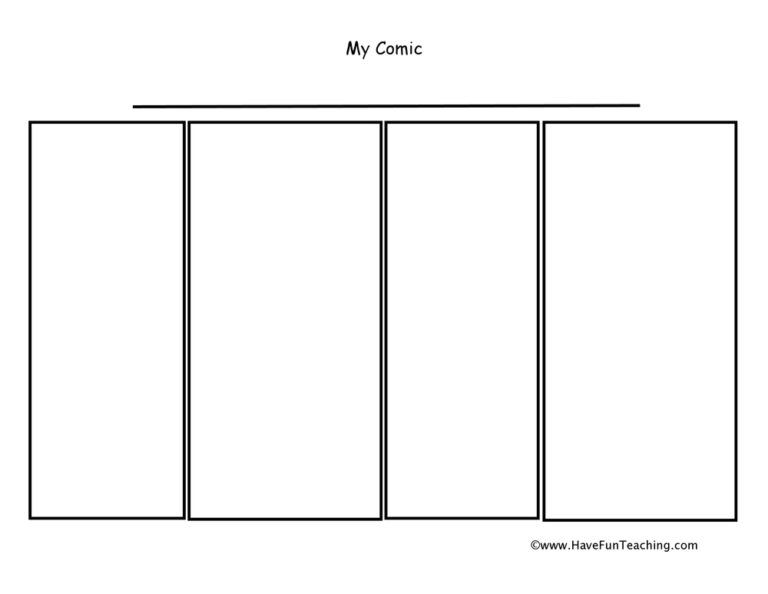 Comic Strip Worksheets - Have Fun Teaching