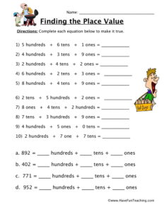Converting Place Value Forms Worksheet - Have Fun Teaching