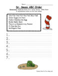 Dr. Seuss Books Alphabetical Order Worksheet - Have Fun Teaching