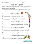 Sports Fact and Opinion Worksheet - Have Fun Teaching