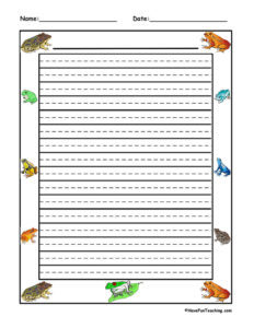 Frog Writing Paper - Have Fun Teaching
