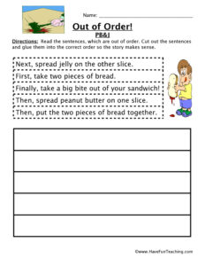 Making A Sandwich Sequencing Worksheet - Have Fun Teaching