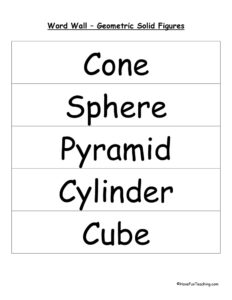 3D Shapes Word Wall - Have Fun Teaching