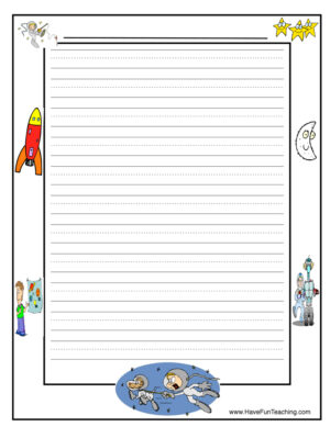 Space Writing Paper - Have Fun Teaching