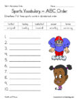 Sports Alphabetical Order Worksheet - Have Fun Teaching