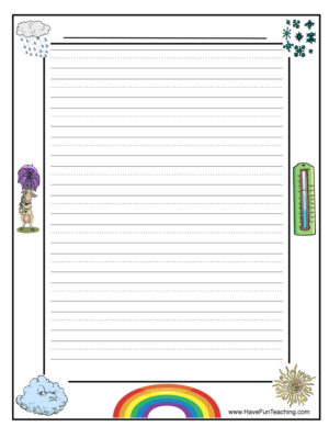 Weather Writing Template Printable