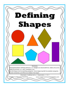 1.G.1 Common Core Activity - Have Fun Teaching