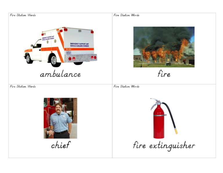 Firehouse Flash Cards - Have Fun Teaching