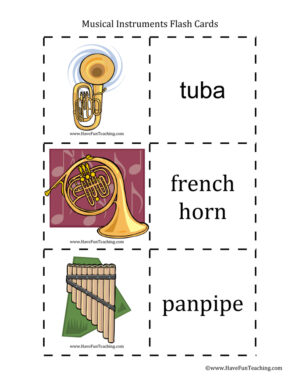 Musical Instruments Flash Cards - Have Fun Teaching