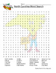 North Carolina Word Search Worksheet - Have Fun Teaching