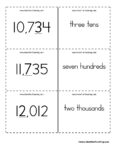 Ones, Tens, Hundreds, Thousands, Ten Thousands Place Value Flash Cards ...