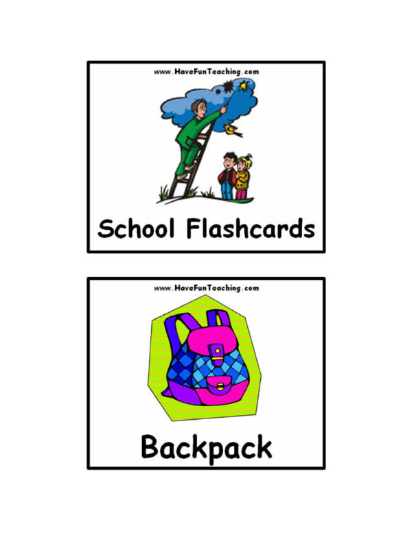 School Flash Cards - Have Fun Teaching