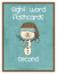 Second Grade Snowman Sight Words Flash Cards - Have Fun Teaching
