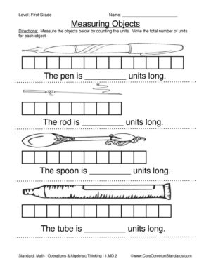 1.MD.2 Common Core Worksheet - Have Fun Teaching