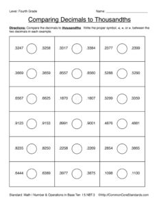 5.NBT.3 Common Core Worksheet - Have Fun Teaching