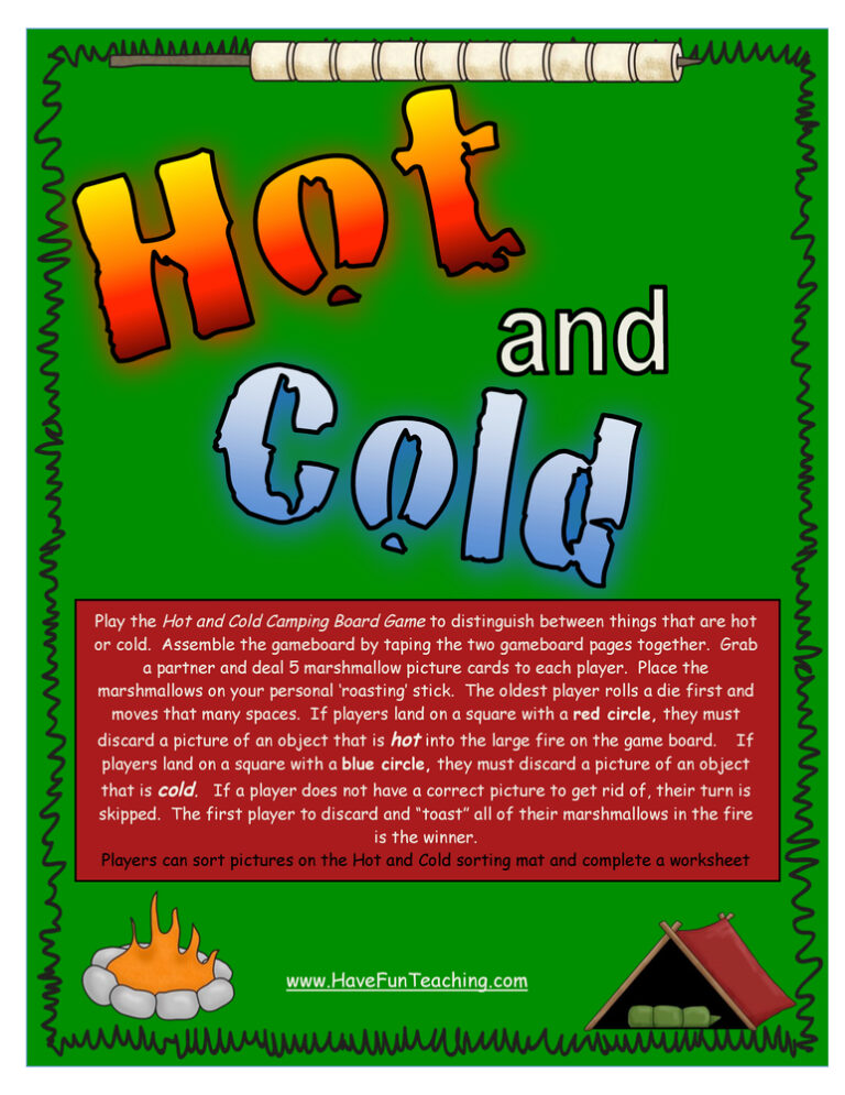 Hot and Cold Activity - Have Fun Teaching