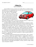 A New Car Reading Comprehension Worksheet - Have Fun Teaching