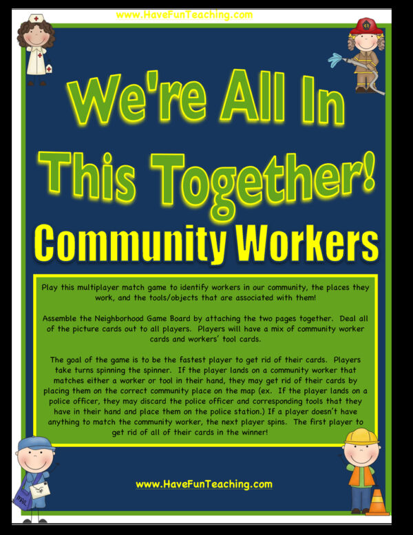 Community Workers Activity - Have Fun Teaching