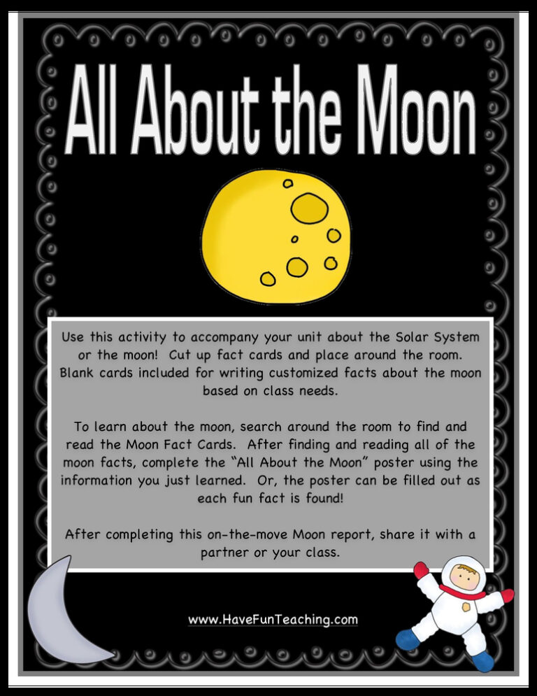 Moon Activity - Have Fun Teaching