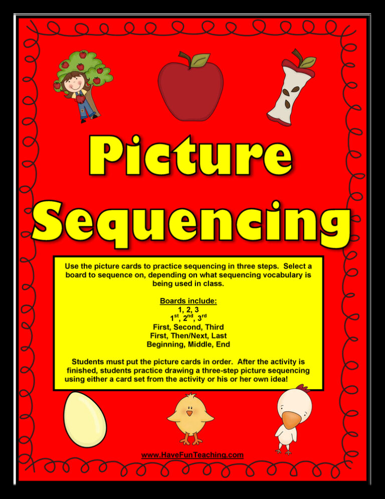 Picture Sequencing Activity - Have Fun Teaching
