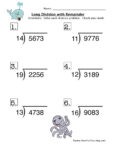 Long Division with Remainder Worksheet - Have Fun Teaching