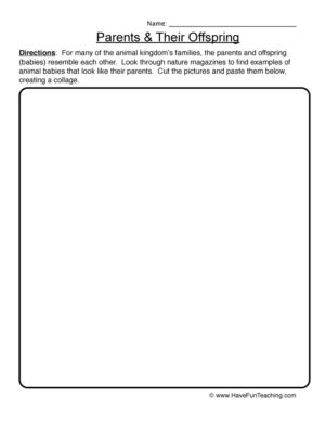 Parents Offspring Worksheet - Have Fun Teaching