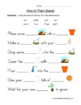 Seeds Plants Fill in the Blanks Worksheet - Have Fun Teaching