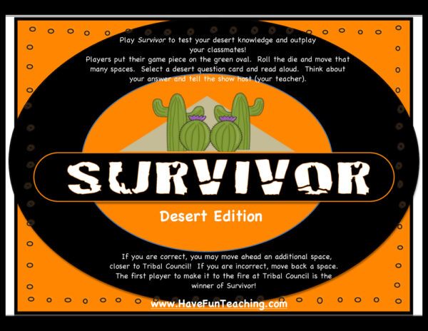 Survivor Desert Edition Activity - Have Fun Teaching