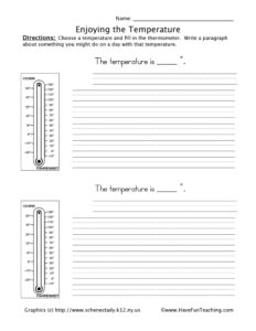 Temperature Worksheets - Have Fun Teaching