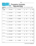 Breaking Apart Thousands Hundreds Tens Ones Worksheet - Have Fun Teaching