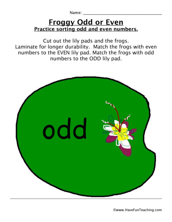 Even and Odd - Have Fun Teaching