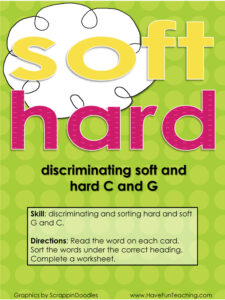 Hard and Soft C and G Activity - Have Fun Teaching