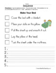 Making a Bed Sequence Worksheet - Have Fun Teaching