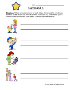 Commands Worksheet - Have Fun Teaching