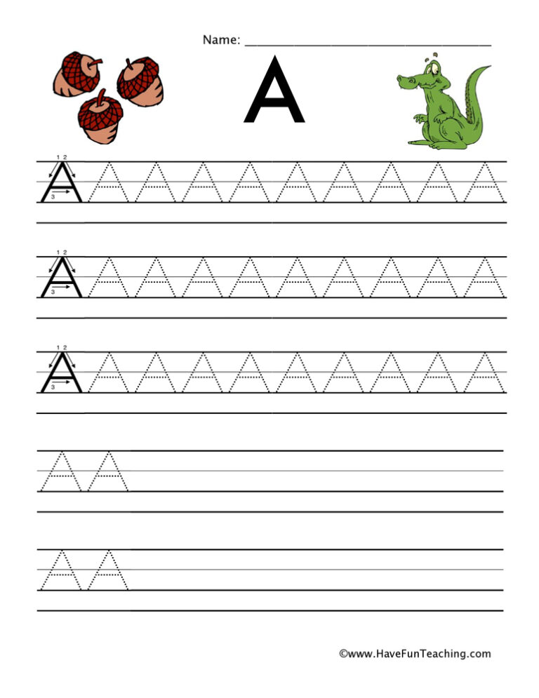 Uppercase and Lowercase Handwriting Worksheets - Have Fun Teaching