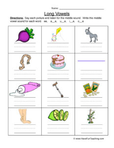 Long Vowels Writing Worksheet - Have Fun Teaching