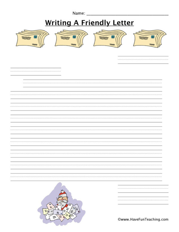 Writing a Christmas Letter Worksheet - Have Fun Teaching