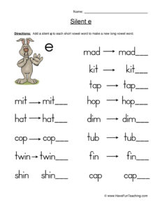 Silent Letter Worksheets - Have Fun Teaching