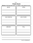 Proper Nouns List Worksheet - Have Fun Teaching
