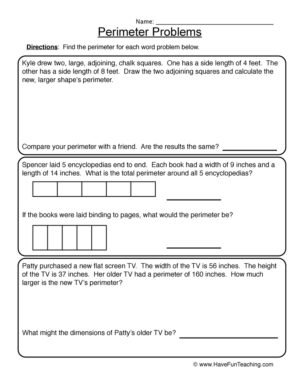 Perimeter Real Life Scenarios Worksheet - Have Fun Teaching