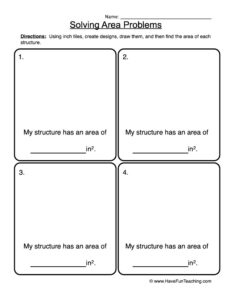 Solving Area Problems Worksheet - Have Fun Teaching