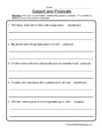 Subject Predicate New Sentences Worksheet - Have Fun Teaching