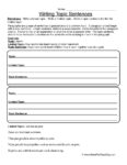 Writing Topic Sentences Worksheet - Have Fun Teaching